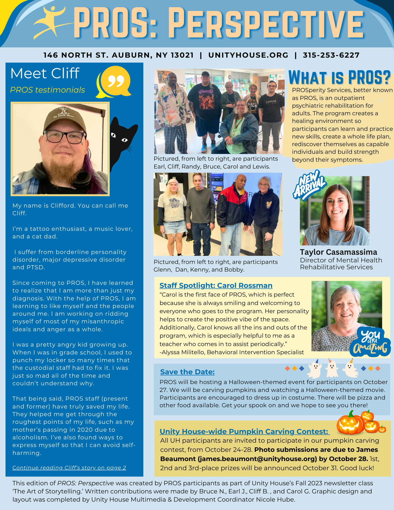 PROS participants create newsletter, close out Fall 2023 semester ...